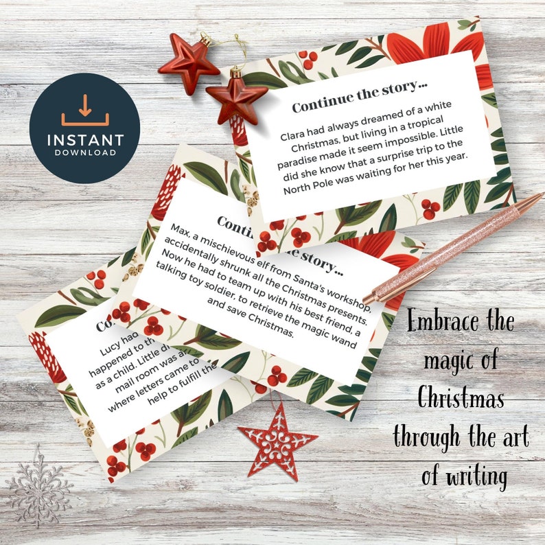 Christmas Story Starters Festive Writing Prompts and Activities Key ...