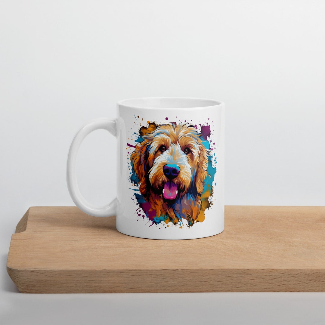 Goldendoodle Mug, Custom Dog Mug, Colorful Dog Faces, Dog Owner Mug ...
