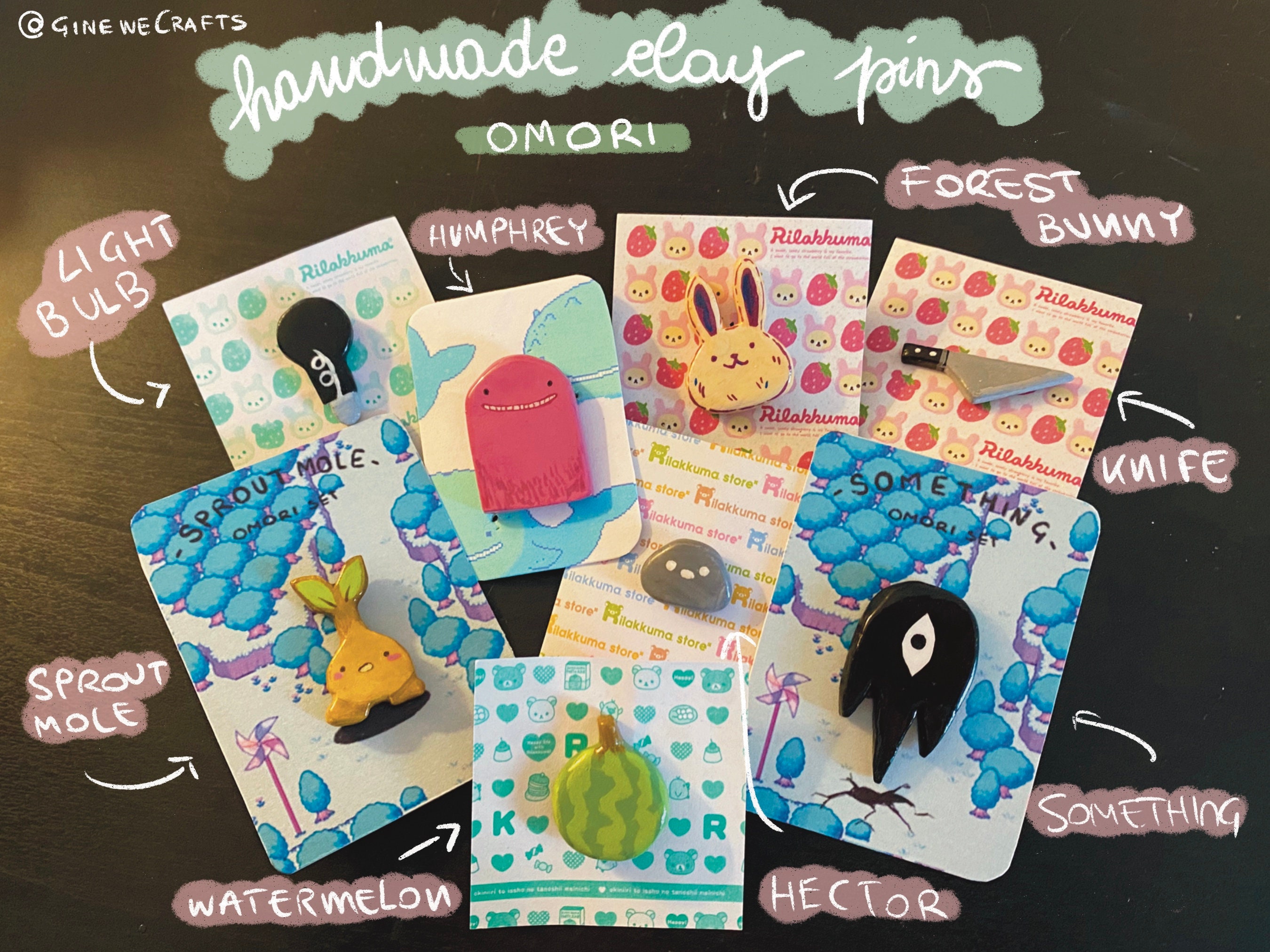 OMORI Clay Pins - Etsy