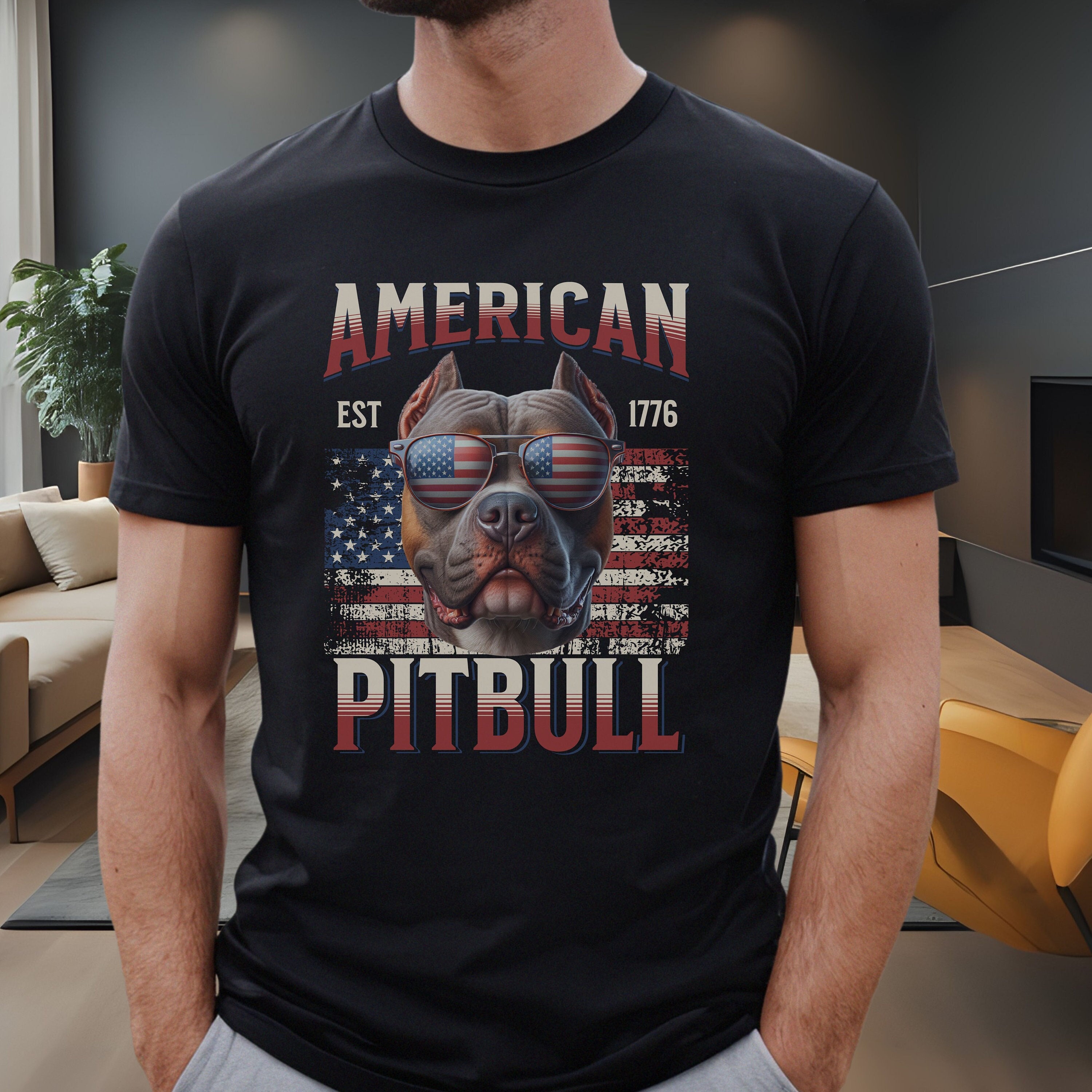 Pitbull Tshirt, Fourth of July Shirt, 4th of July T-shirt, Patriotic ...