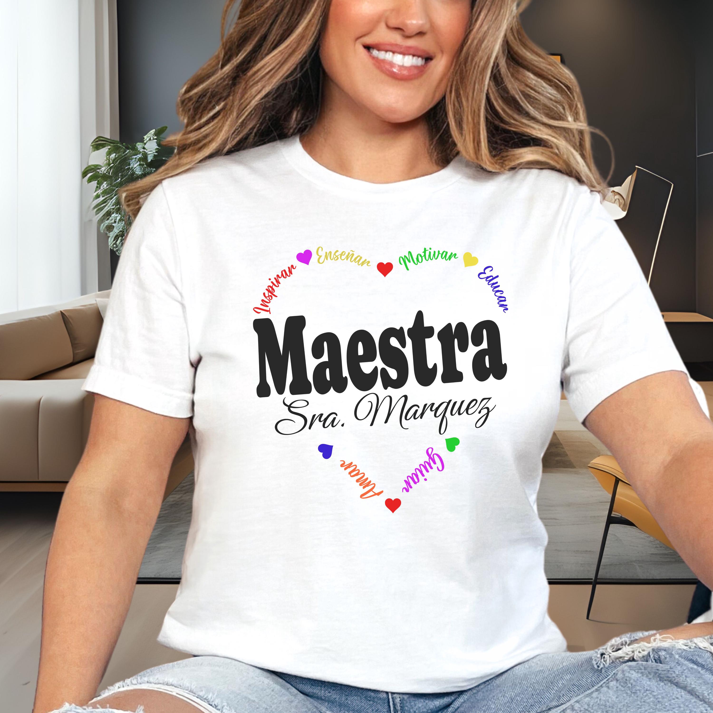 Personalized Maestra Shirt, Spanish Teacher Tshirt, Birthday Gift ...