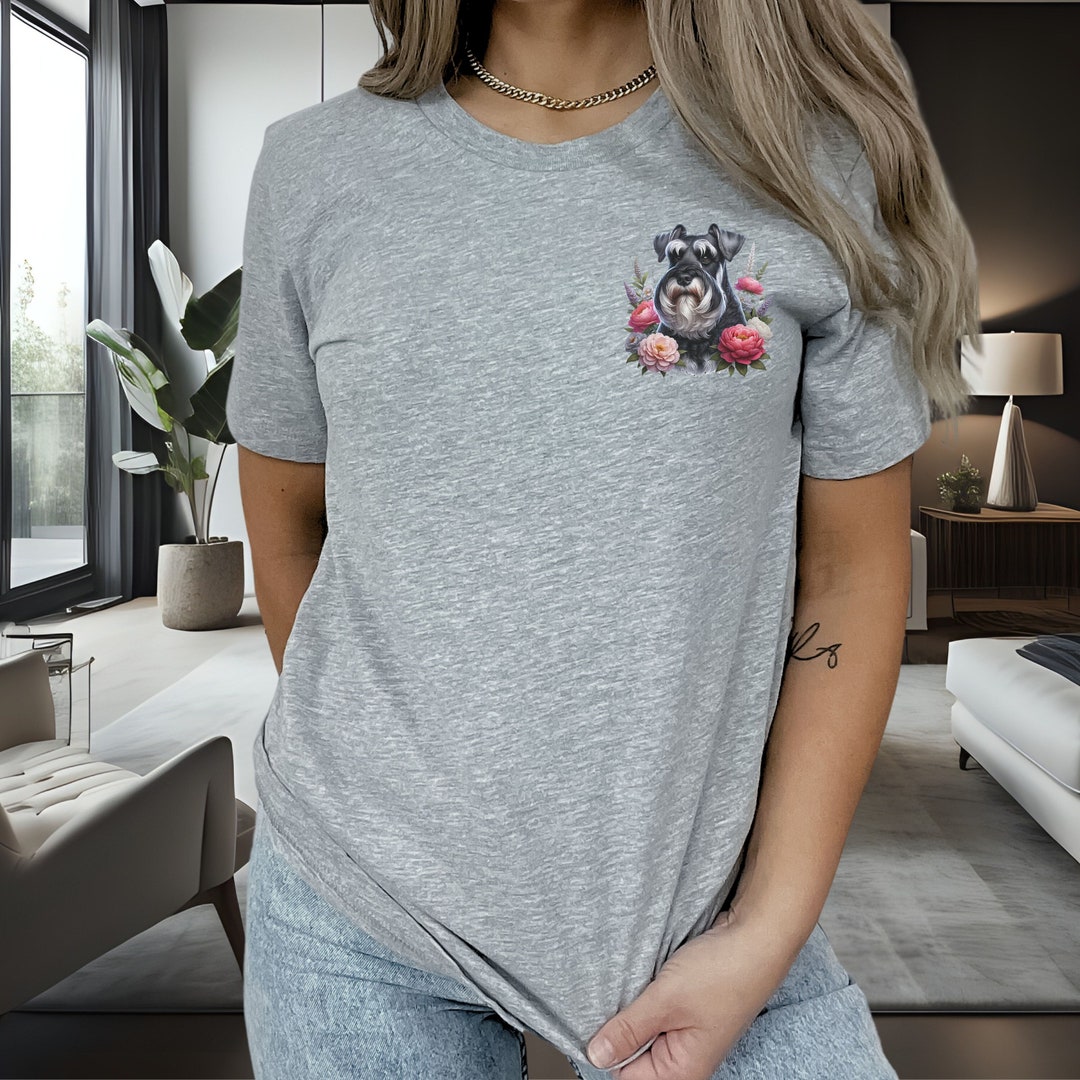 Schnauzer Shirt, Gift for Schnauzer Owner, Cottagecore Aesthetic Shirt ...