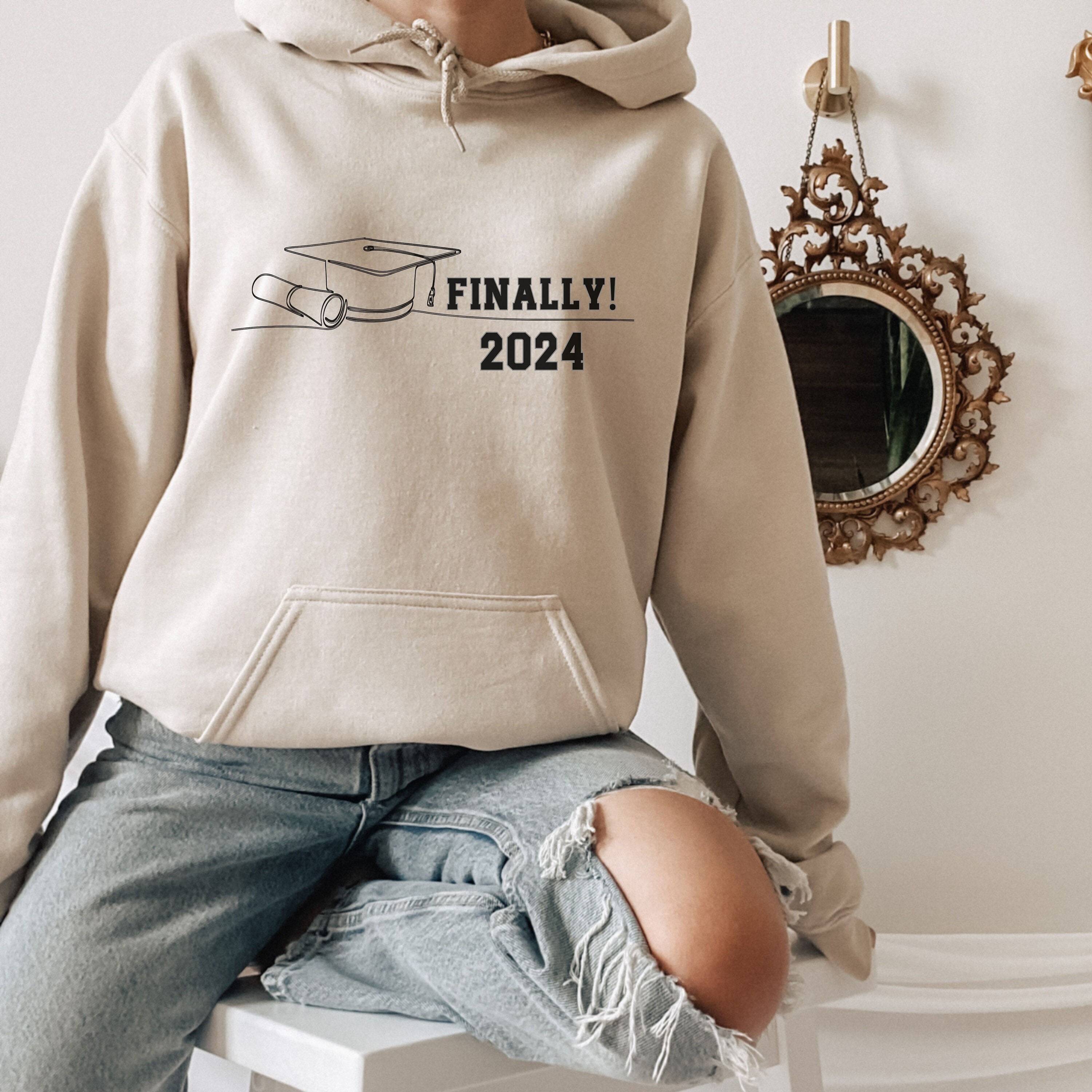 Senior 2024 Hoodie, Graduate Hoodie, Class of 2024 Senior Sweatshirt, Graduate Gift, Matching ...