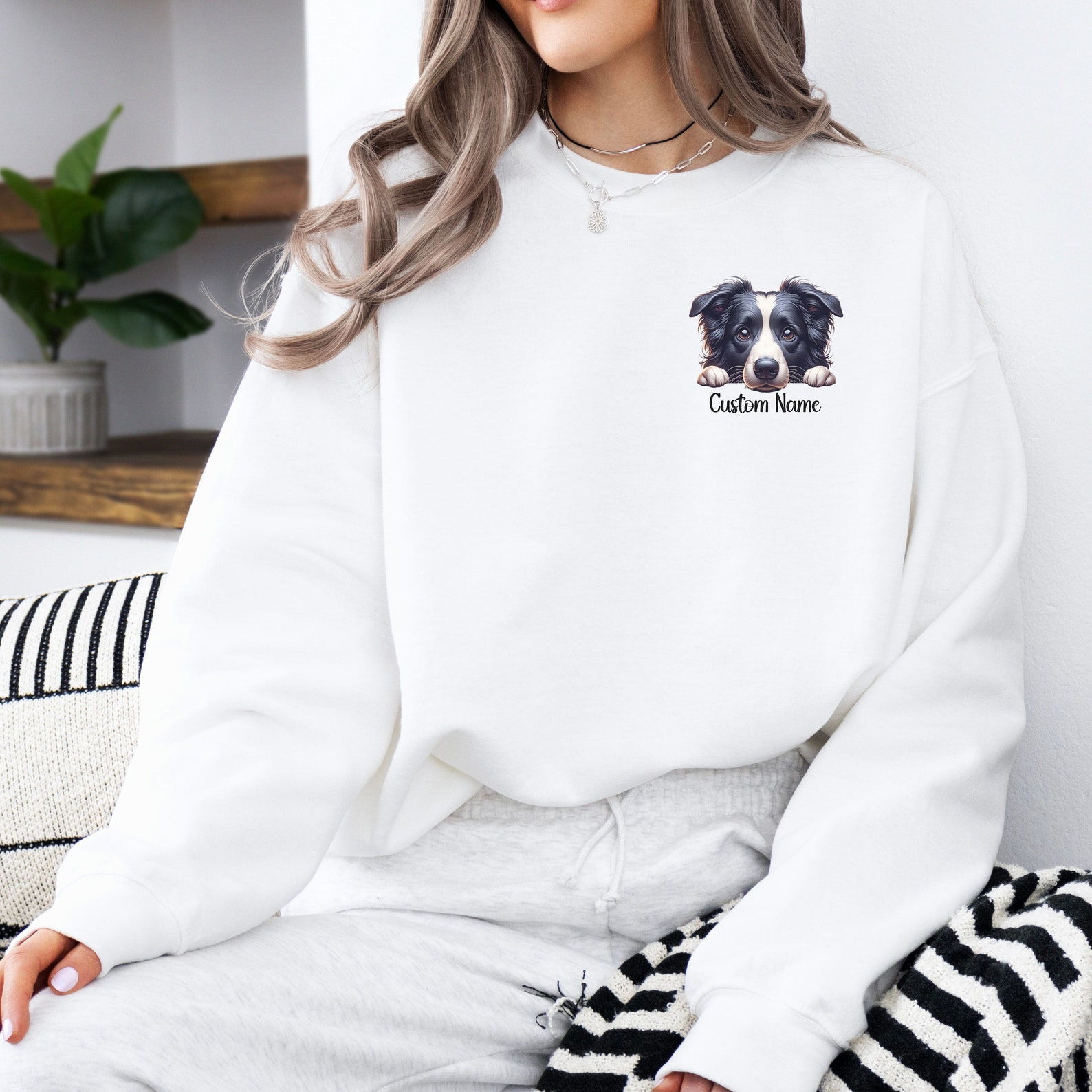 Border Collie Sweatshirt, Personalized Border Collie Sweater, Matching ...