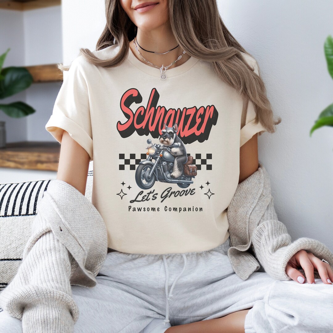 Schnauzer Shirt, Gift for Schnauzer Owner, Biker Schnauzer, Schnauzer ...