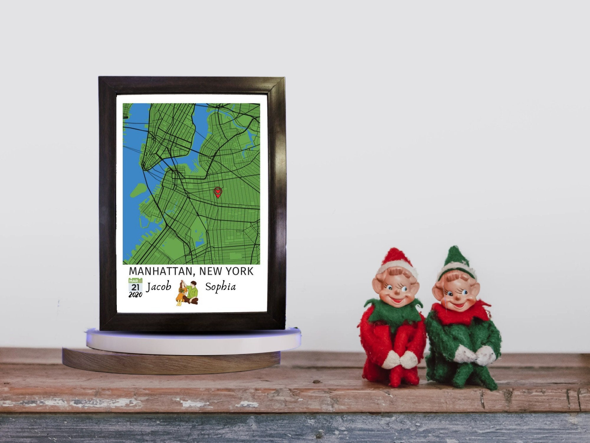 First We Met Map Where It All Began Map Prints Custom Map Gifts for ...