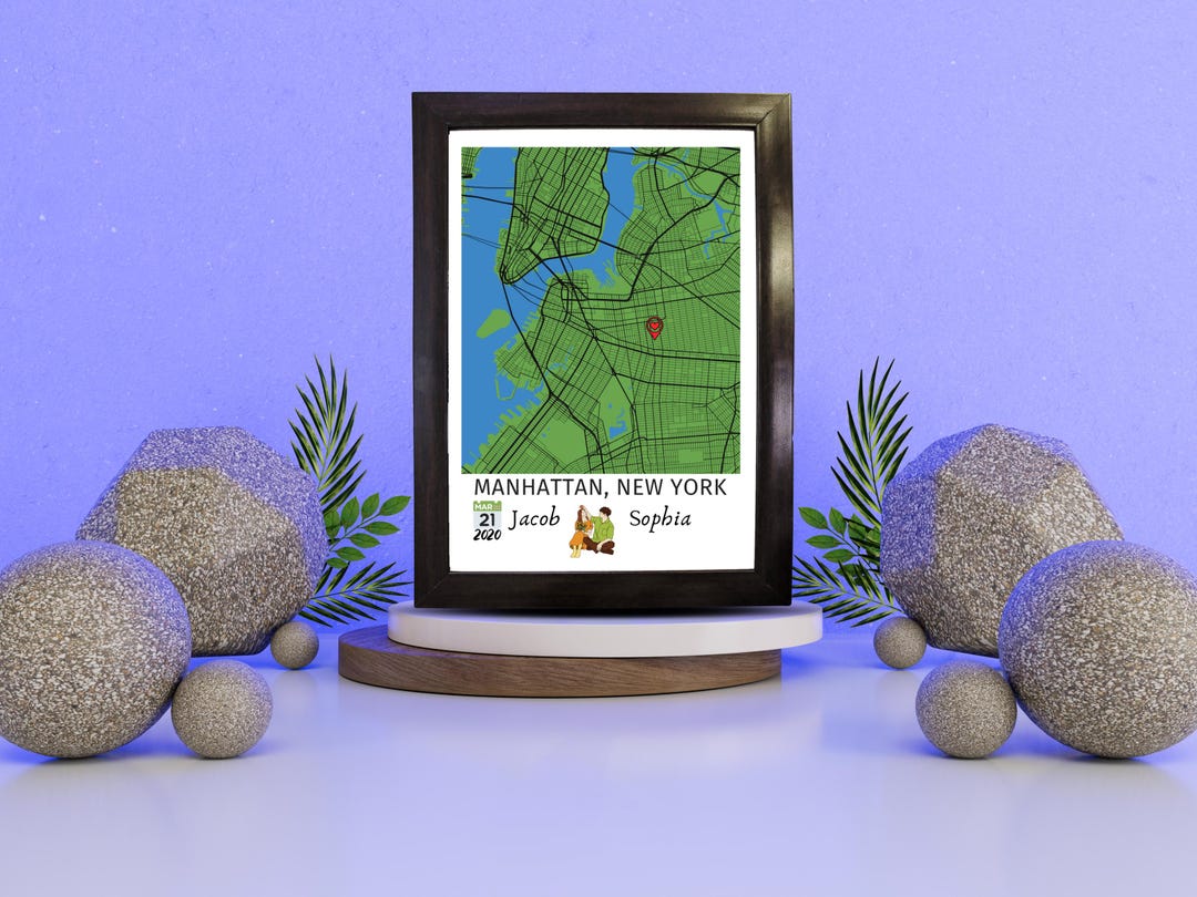 First We Met Map | Where It All Began Map Prints- Custom Map Gifts for ...