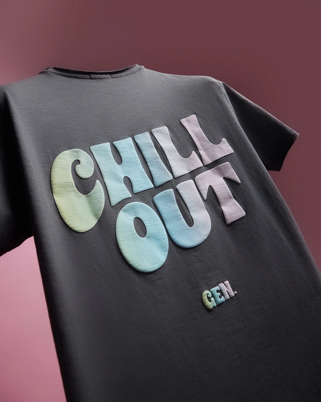 Men's Grey Chill Out Puff Printed T-shirt | Mens Custom Shirt ...
