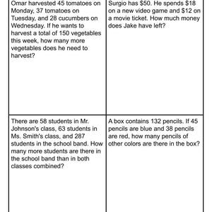 Math Practice Worksheets NWEA MAP Prep RIT Band 191-200 Test Prep - Etsy