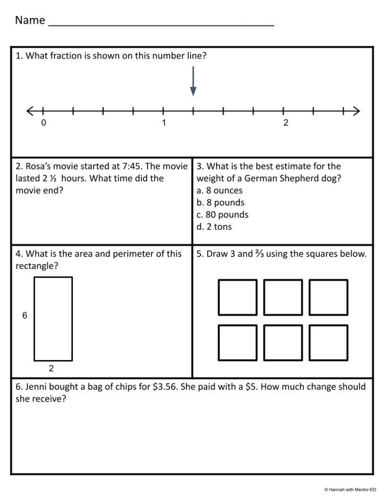 Math Practice Worksheets NWEA MAP Prep RIT Band 191-200 Test Prep - Etsy