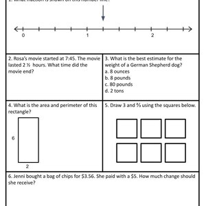 Math Practice Worksheets NWEA MAP Prep RIT Band 191-200 Test Prep - Etsy