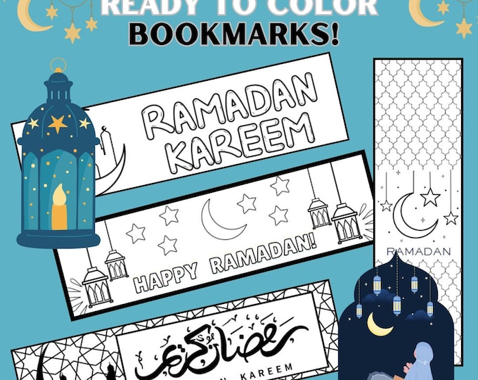 Ramadan Coloring Bookmarks for Kids | Ramadan Activity for Kids ...