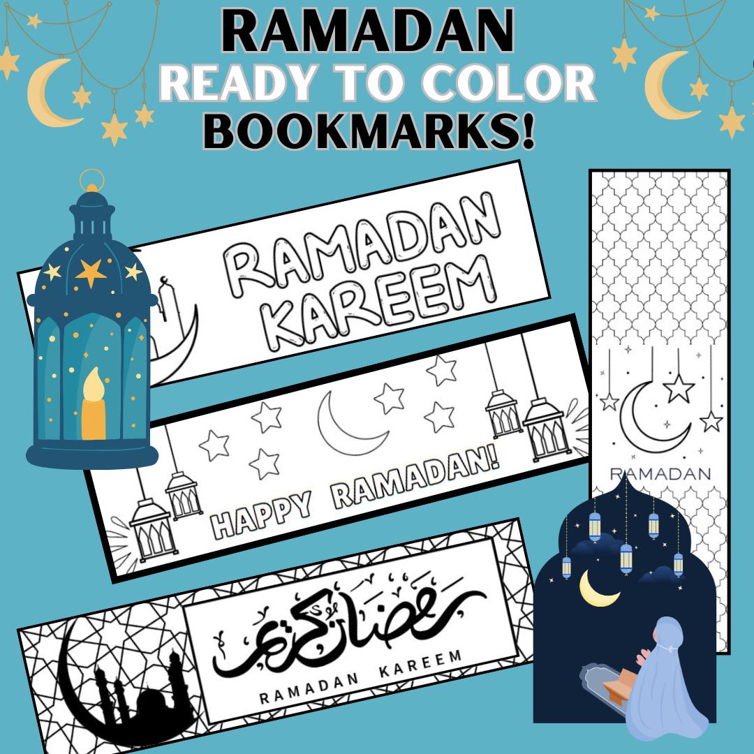 Ramadan Ready to Color Bookmarks, Ramadan (eid) Craft and Party ...