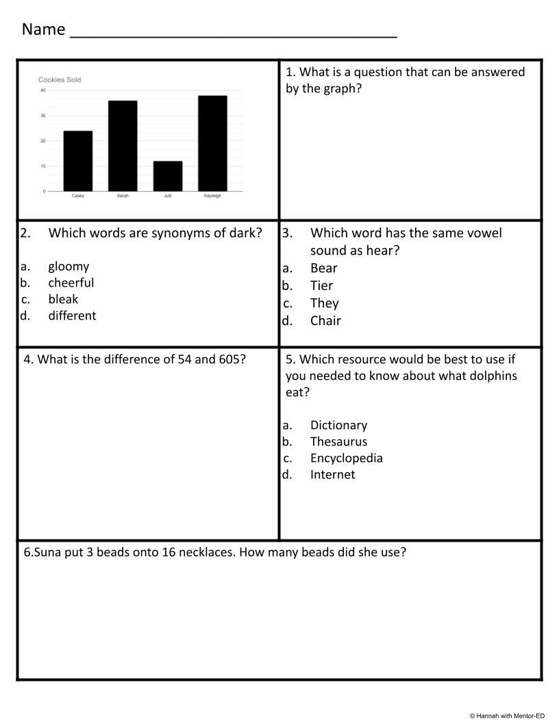 Third Grade Summer Activity Review Pack (3rd Graders Moving to 4th ...