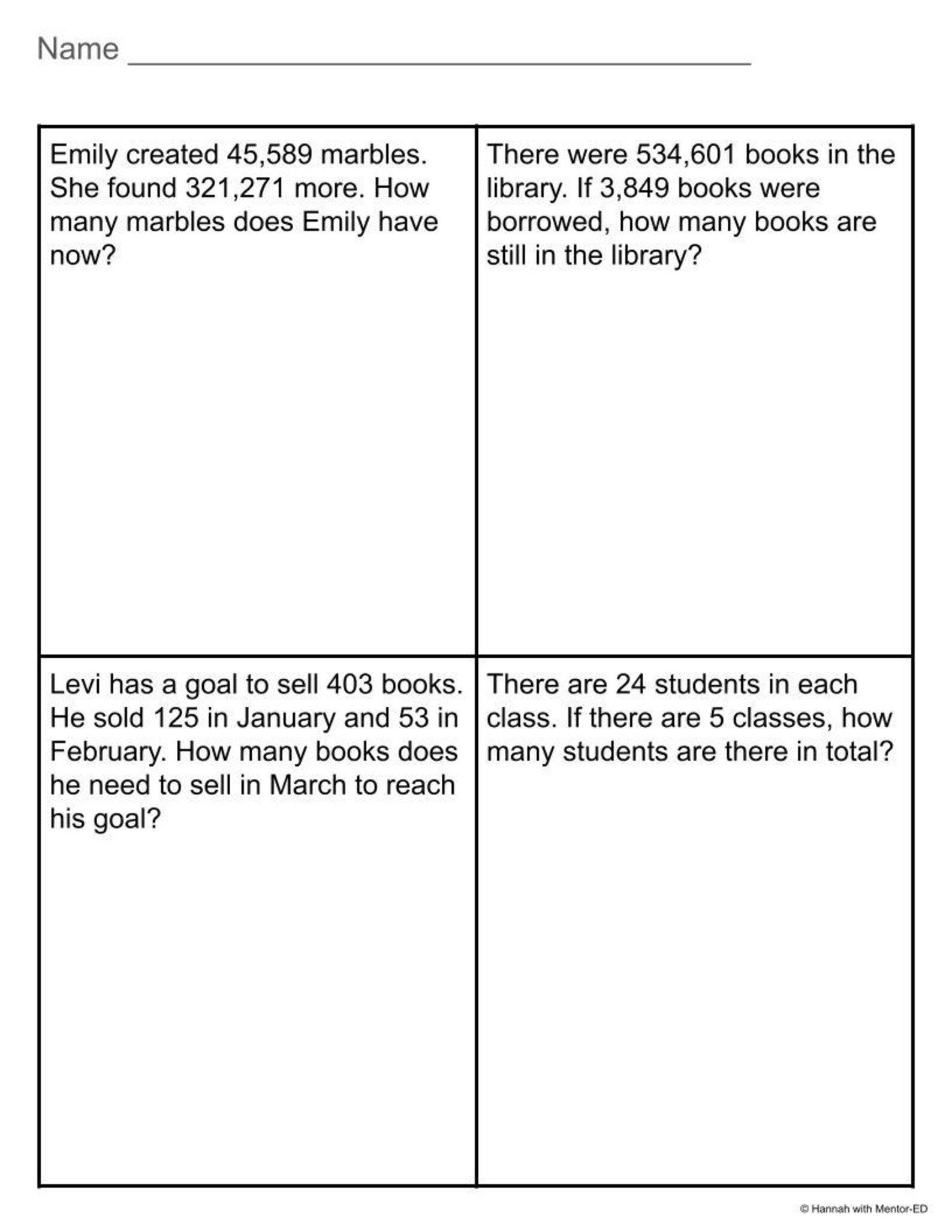 Math Practice Worksheets NWEA MAP Prep RIT Band 191-200 Test Prep - Etsy