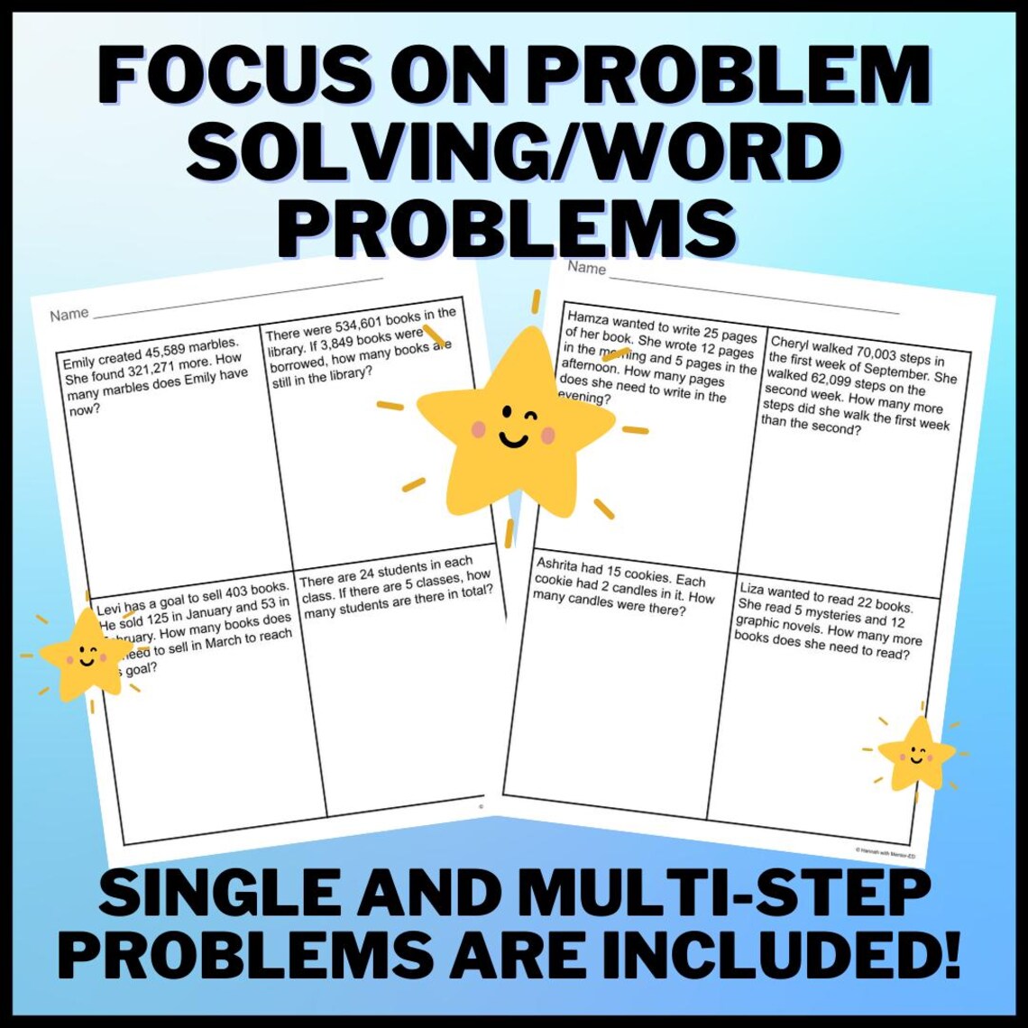 Math Practice Worksheets NWEA MAP Prep RIT Band 191-200 Test Prep - Etsy