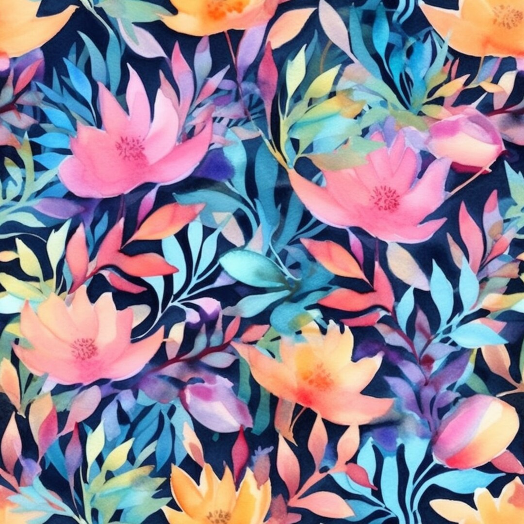 Seamless Tileable Floral Patterns - Etsy