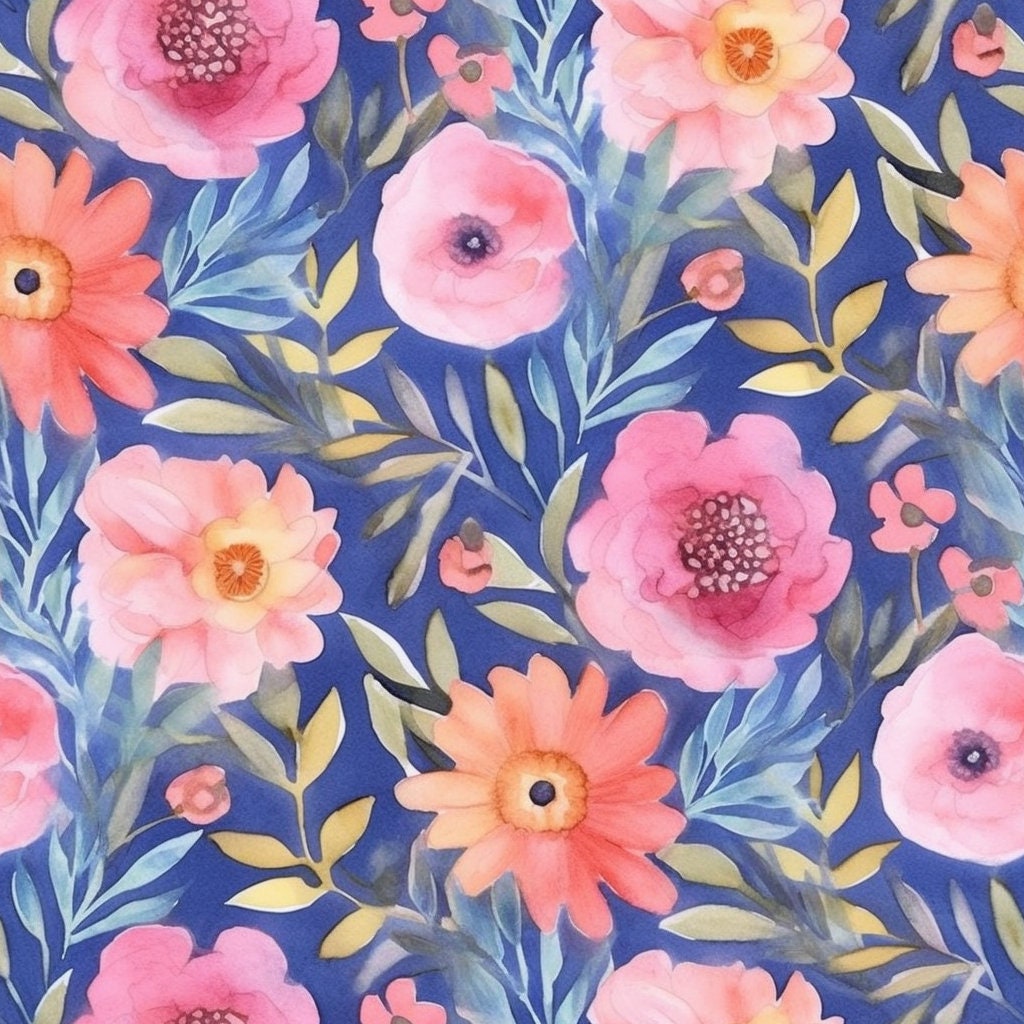 Seamless Tileable Floral Patterns - Etsy