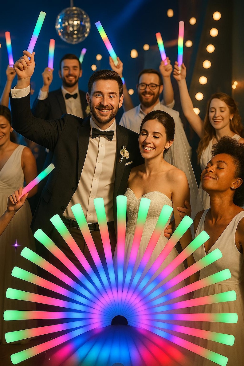 40 Custom Glow Sticks: Personalized LED Party Favors, Custom Name ...