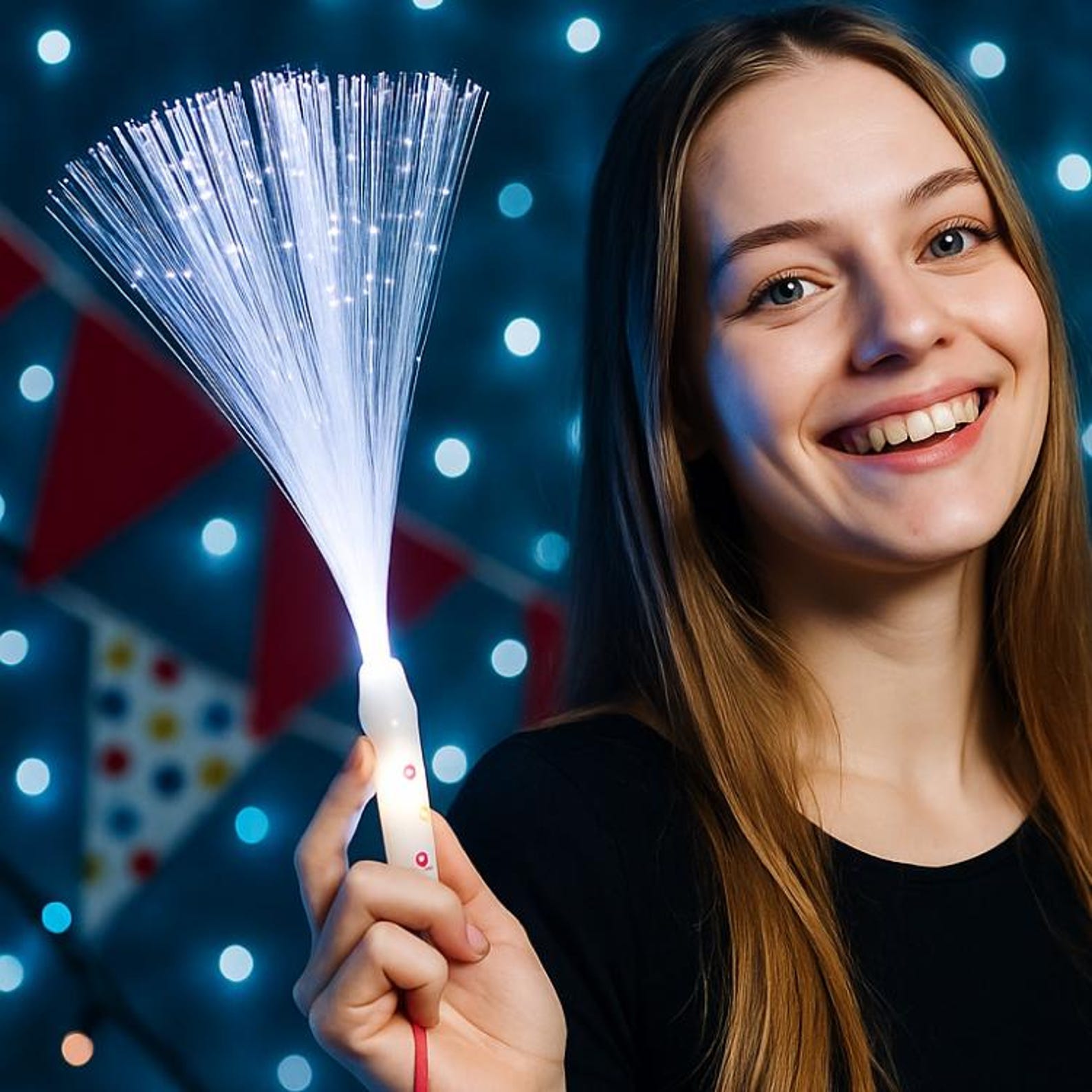 Custom LED Fiber Optic Light Wands– 30 Pack Personalized Glow Sticks ...