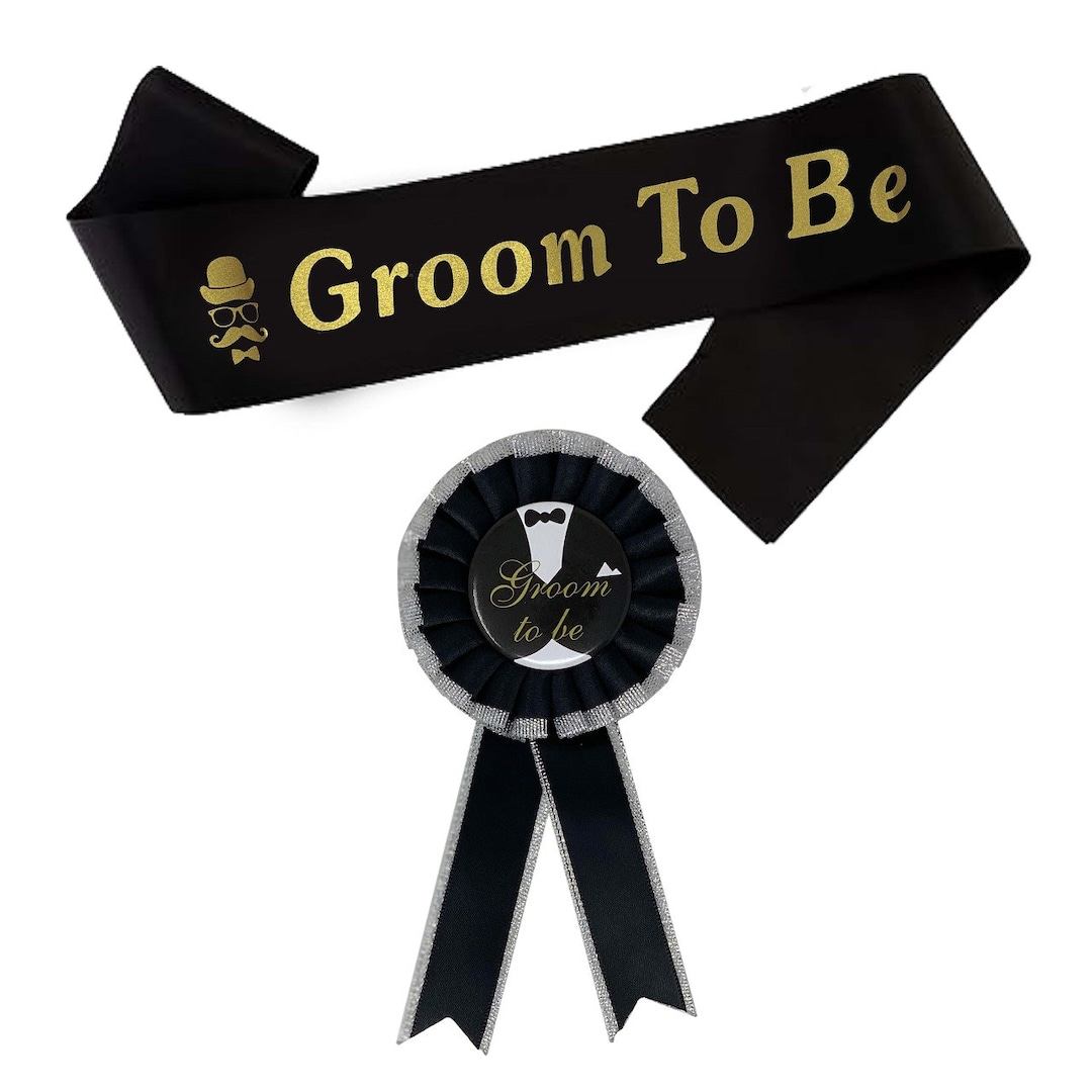 2 Pack Bachelor Party Sash and Badge - Ultimate Groom Gear 'groom to Be ...