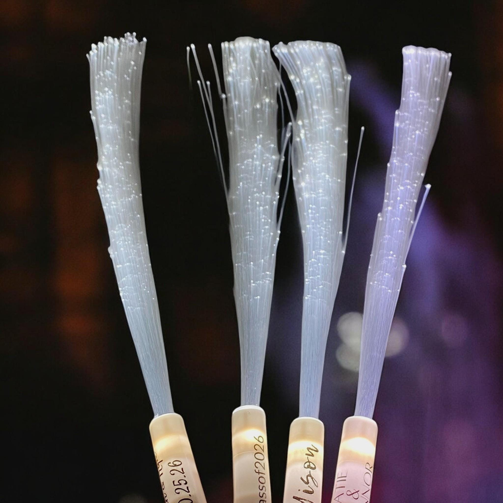 Custom LED Fiber Optic Light Wands– 30 Pack Personalized Glow Sticks ...