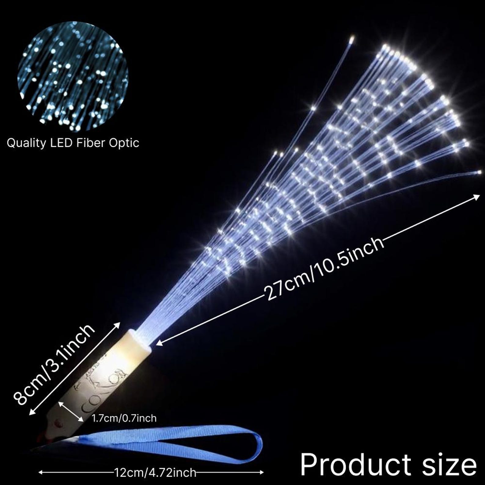 Custom LED Fiber Optic Light Wands– 30 Pack Personalized Glow Sticks ...