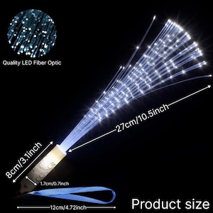 Custom LED Fiber Optic Light Wands– 30 Pack Personalized Glow Sticks ...