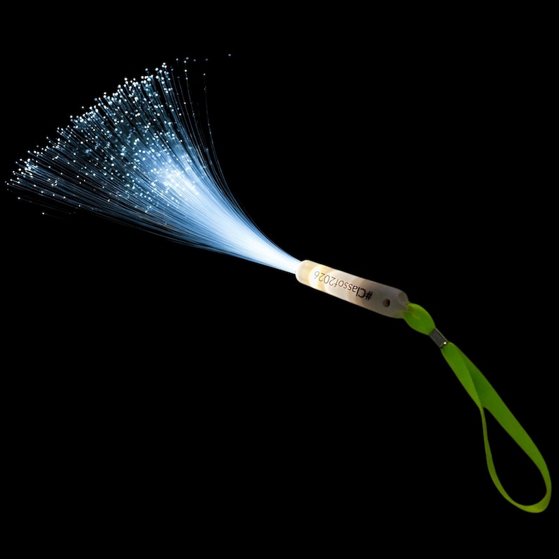 Custom LED Fiber Optic Light Wands– 30 Pack Personalized Glow Sticks ...