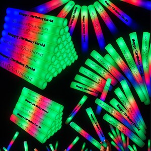 Custom LED Foam Glow Sticks: Personalized Party Glow Stick Wands ...