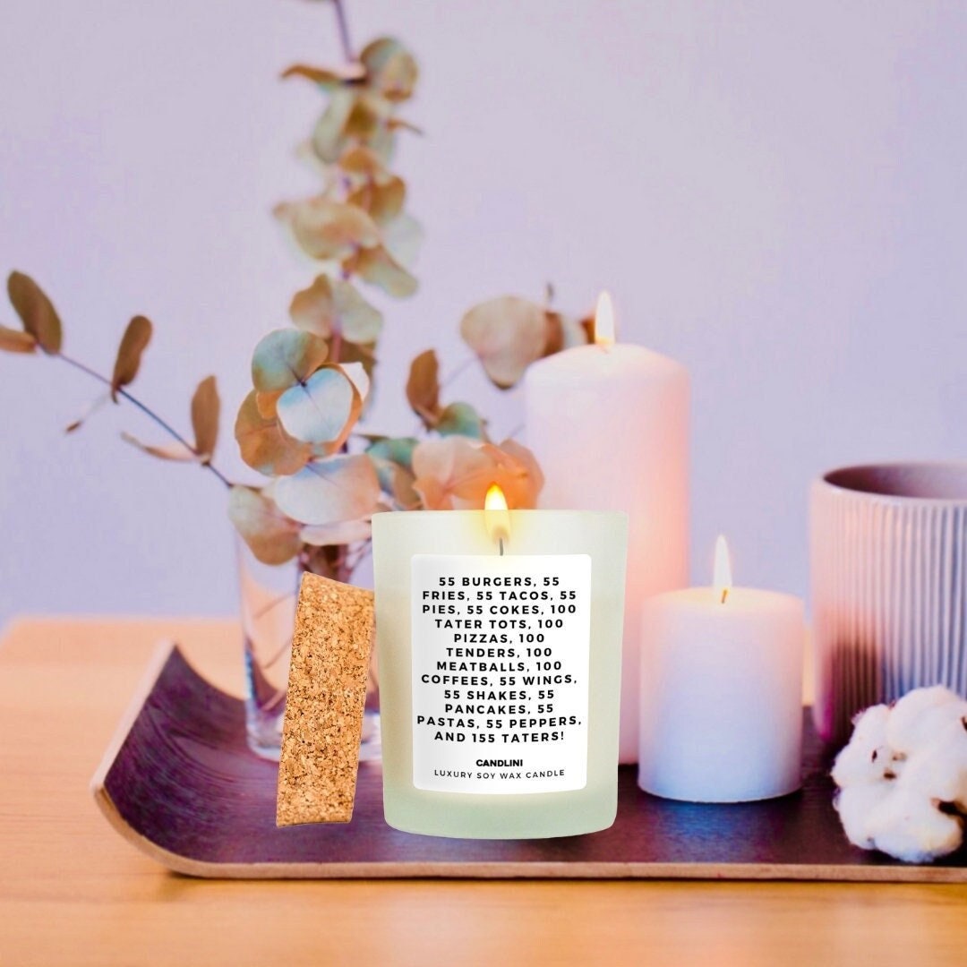 55 Burgers 55 Fries Meme Candle | Funny Gift | Guarantied to Generate ...