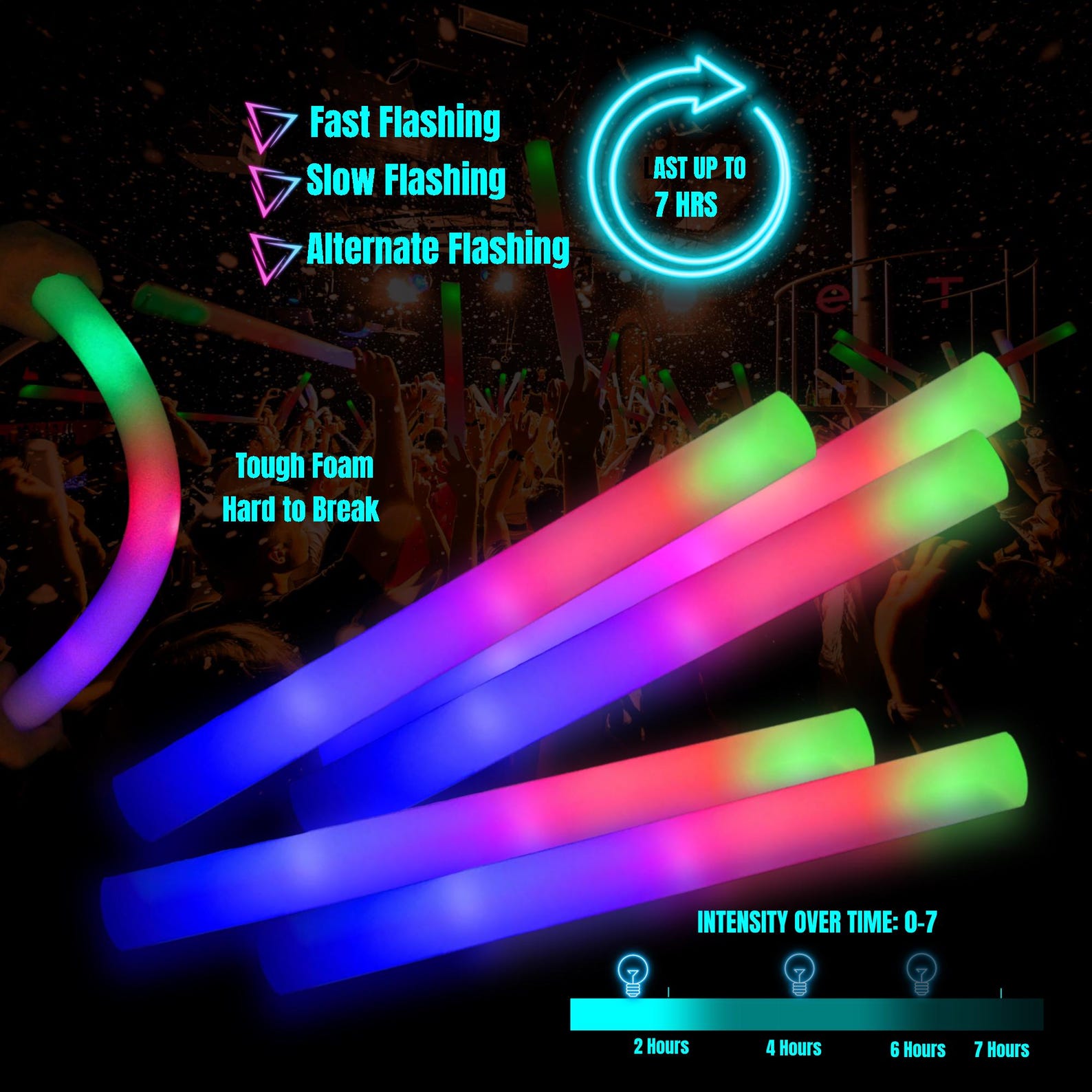40 Custom Glow Sticks: Personalized LED Party Favors, Custom Name ...