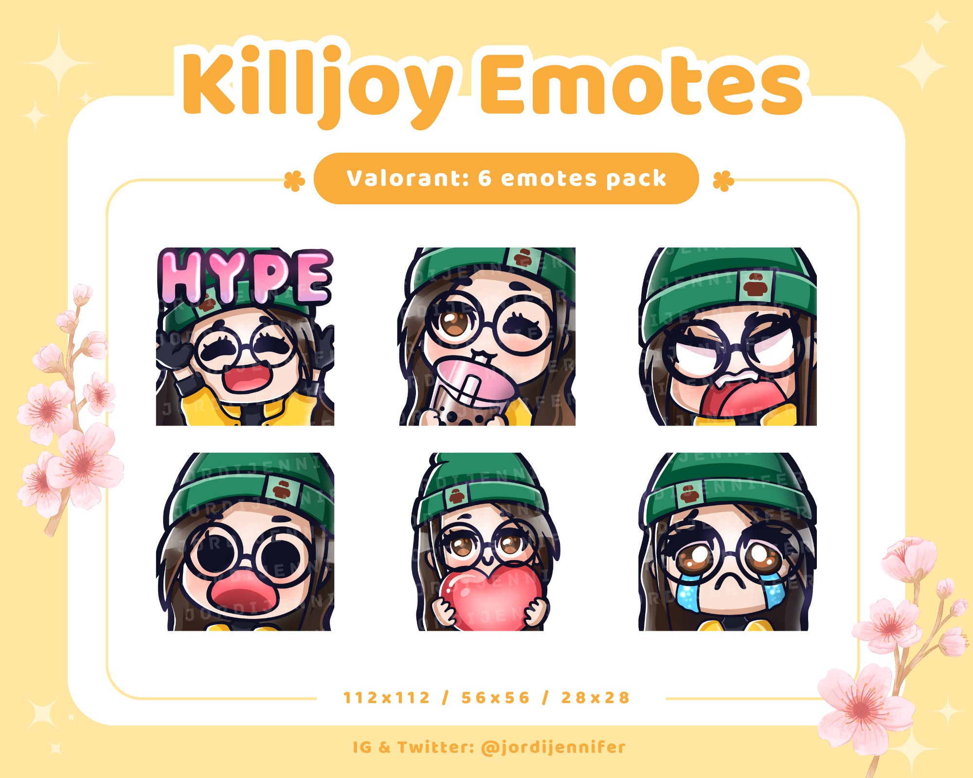 Valorant Killjoy Emotes for Stream 6-pack - Twitch, Discord, Youtube - Etsy