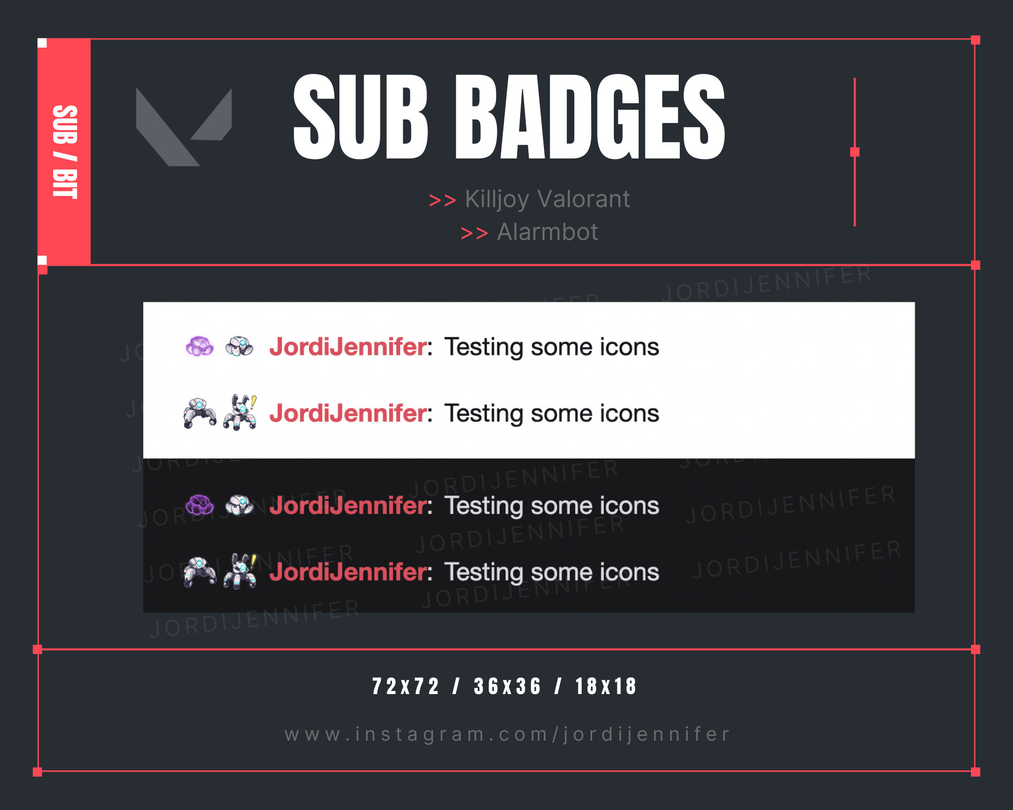 Valorant Killjoy Alarmbot Sub Badges 4-pack for Stream - Twitch ...