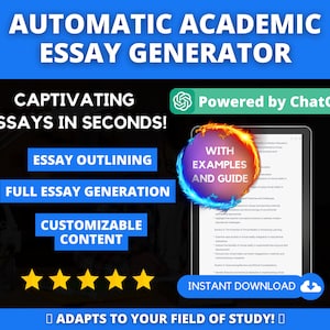 Unlimited Academic Essay Generator - Craft Full Essays With Ease and ...