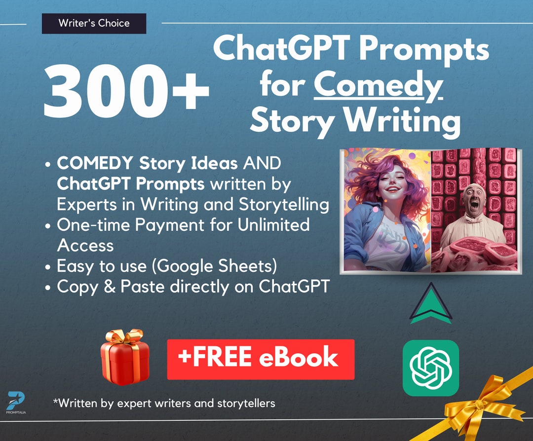 300 Chatgpt Prompts Comedy Writing Prompts Instant Access Writing ...