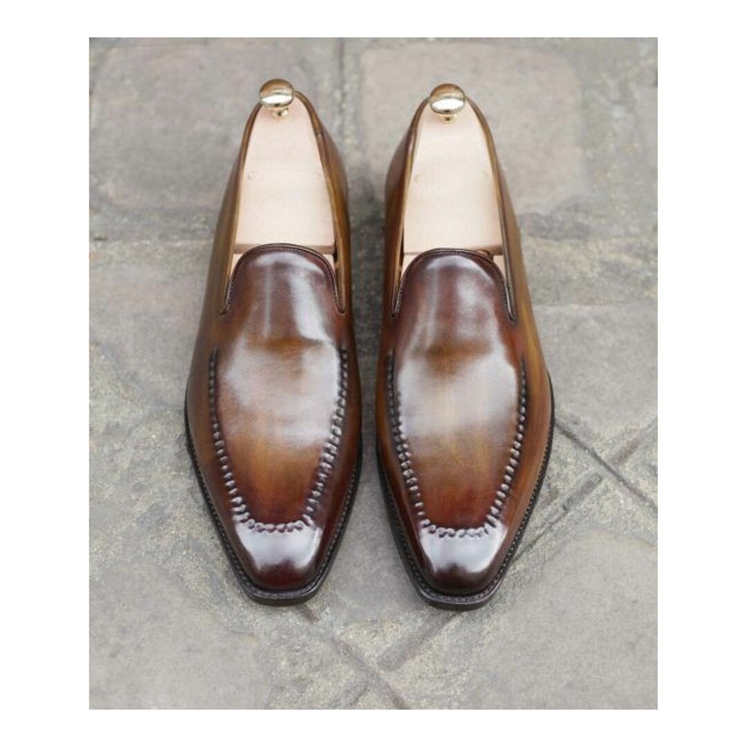 Tailor Made Bespoke Handmade Goodyear Welted Custom Made Genuine Brown ...