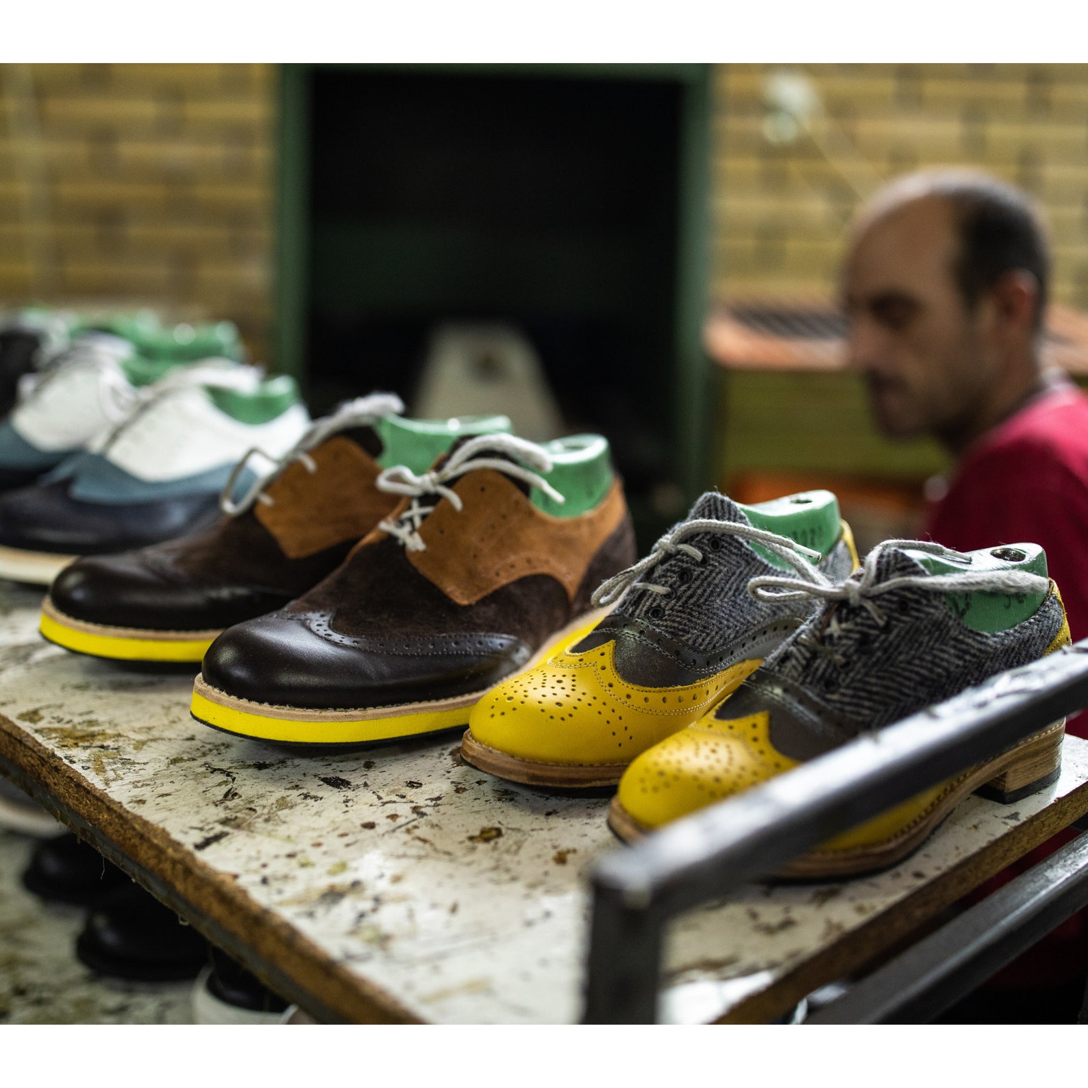 Bespoke Handmade Shoes Goodyear Welted Shoes Calfskin Leather Grain ...