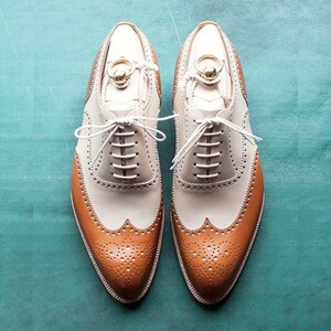 Tailor Made Shoes Bespoke Handmade Goodyear Welted Premium Quality Leather Wingtip Brogue Laceup ...