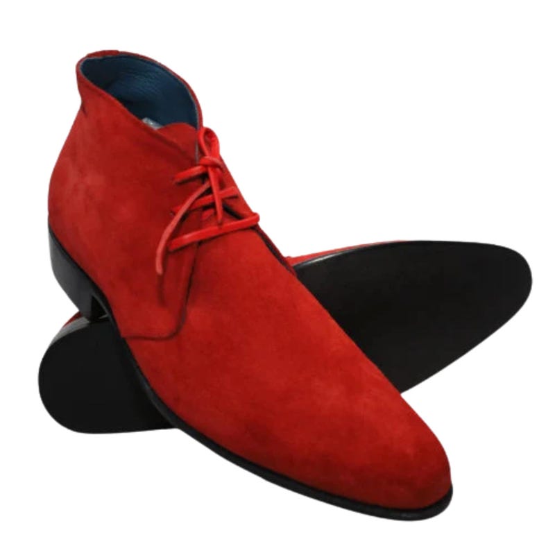 Red Chukka Boots - Etsy