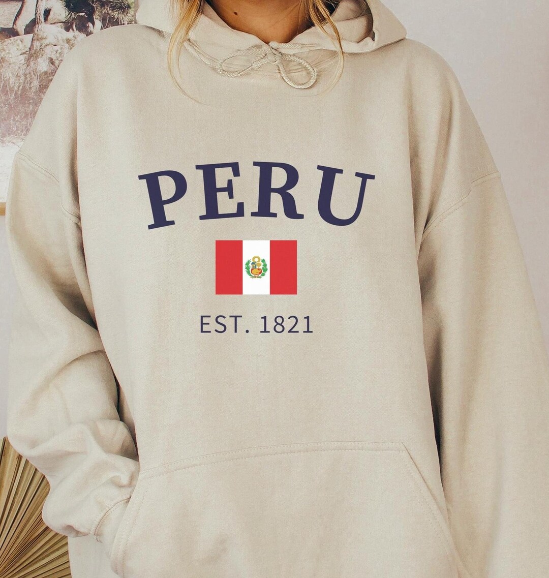 Peru Hoodie Sweatshirt, Peruvian Flag Gift Pullover - Etsy