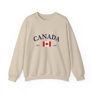 Canada Sweatshirt, Canadian Flag Travel Souvenir Crewneck - Etsy