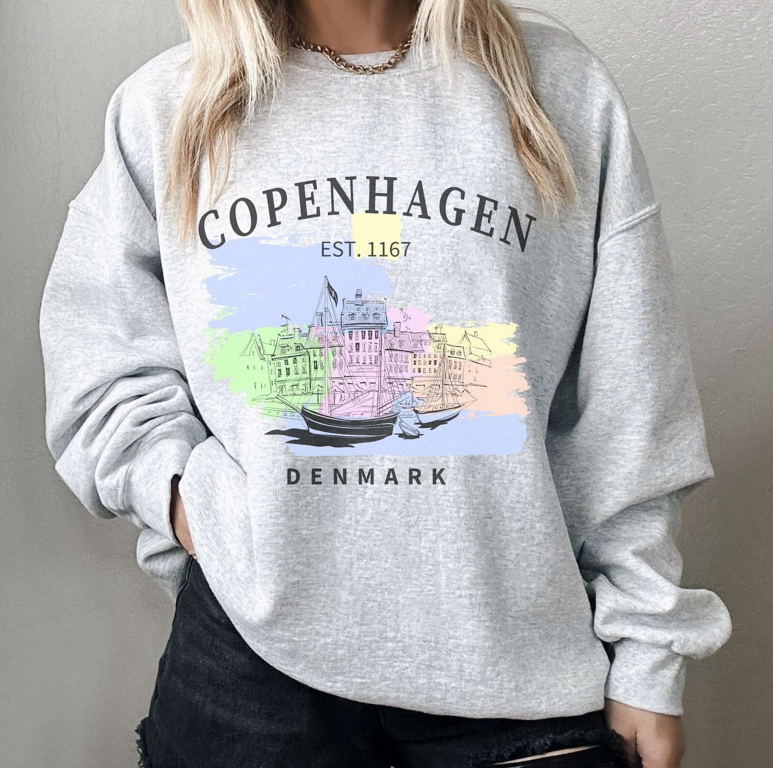 Copenhagen Denmark Sweater Pullover Sweatshirt Crewneck Gifts - Etsy