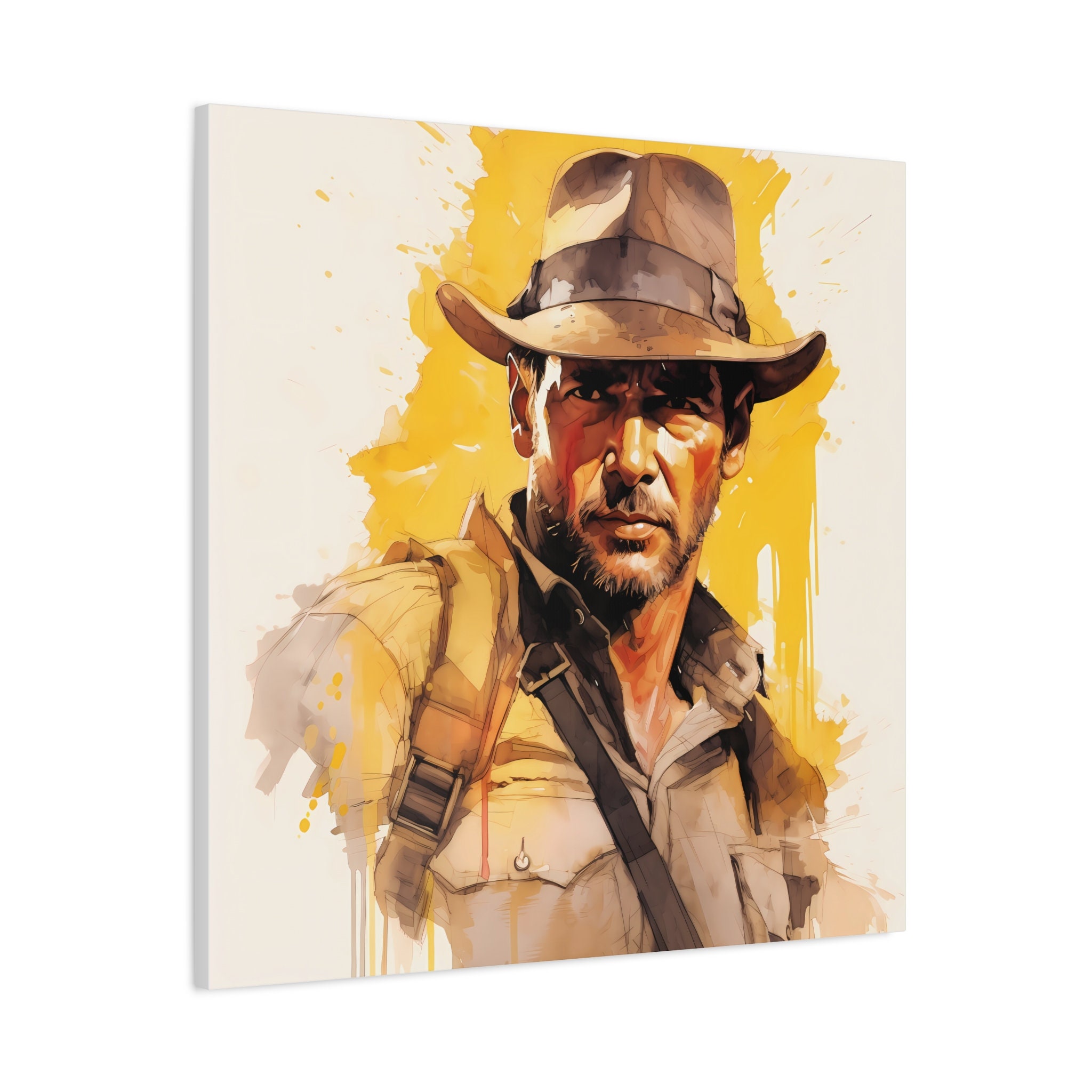 Indiana Jones Fan Art Print on Stretched Canvas Matte Canvas, Stretched ...