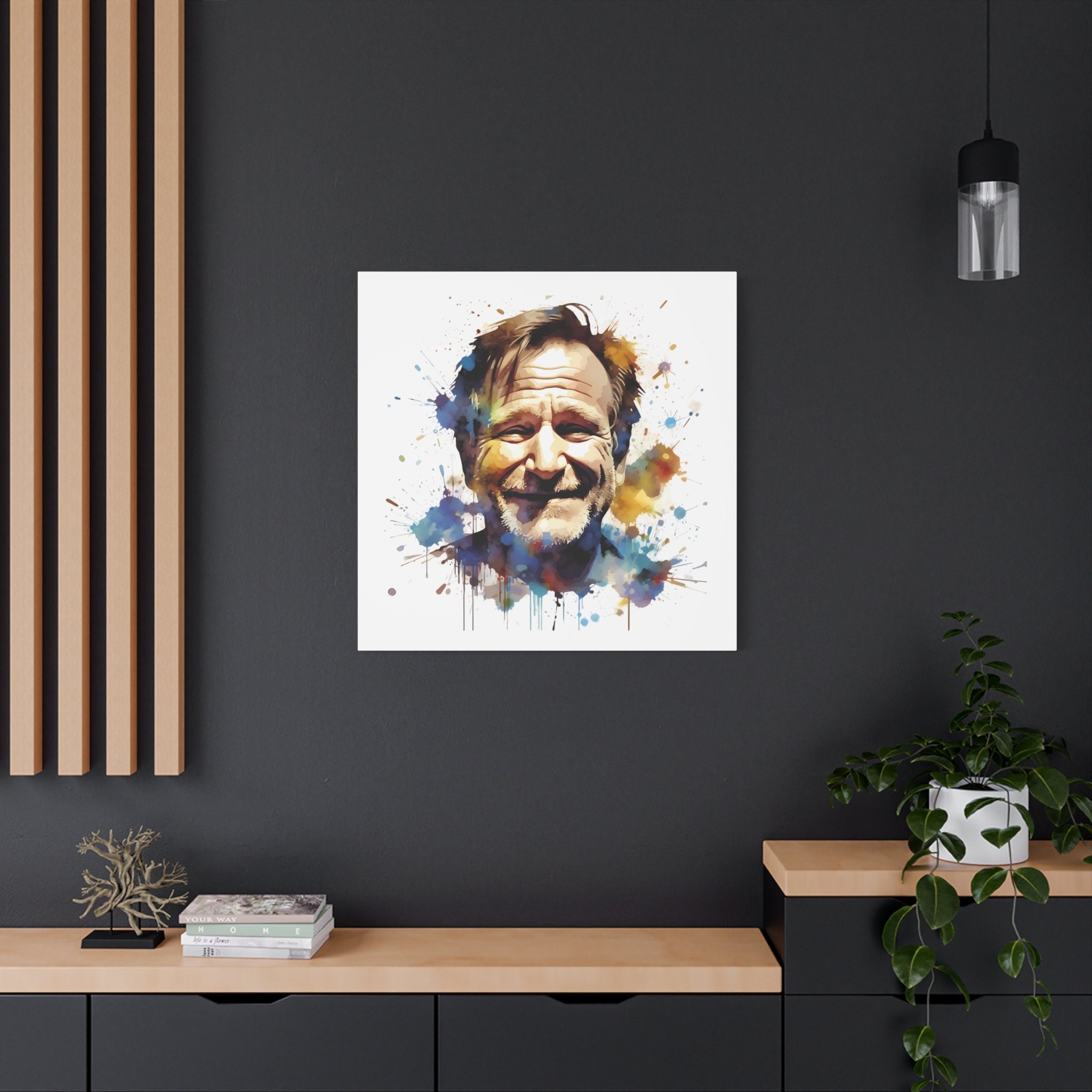 Robin Williams Fan Art Print on Stretched Canvas Matte - Etsy
