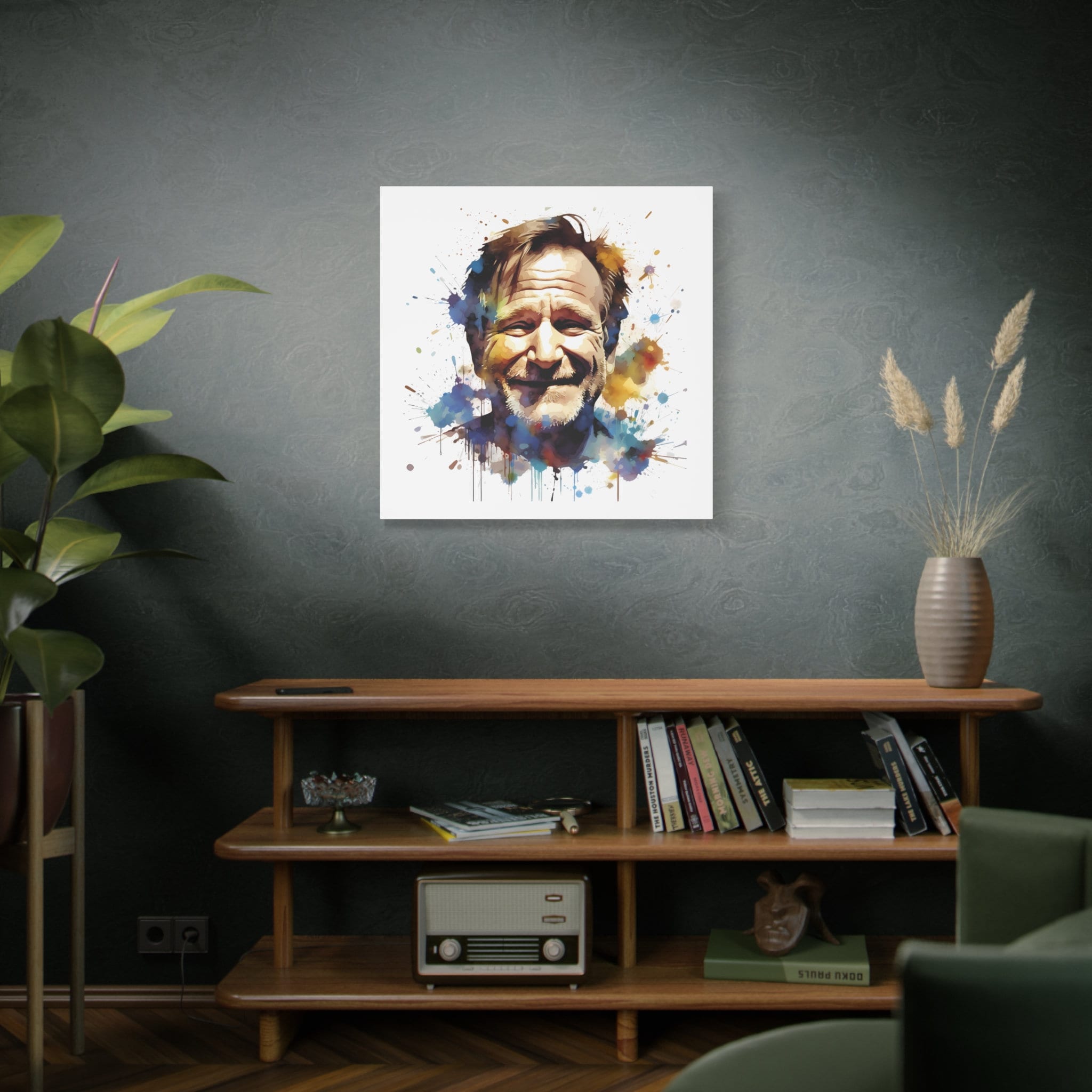 Robin Williams Fan Art Print on Stretched Canvas Matte Canvas ...