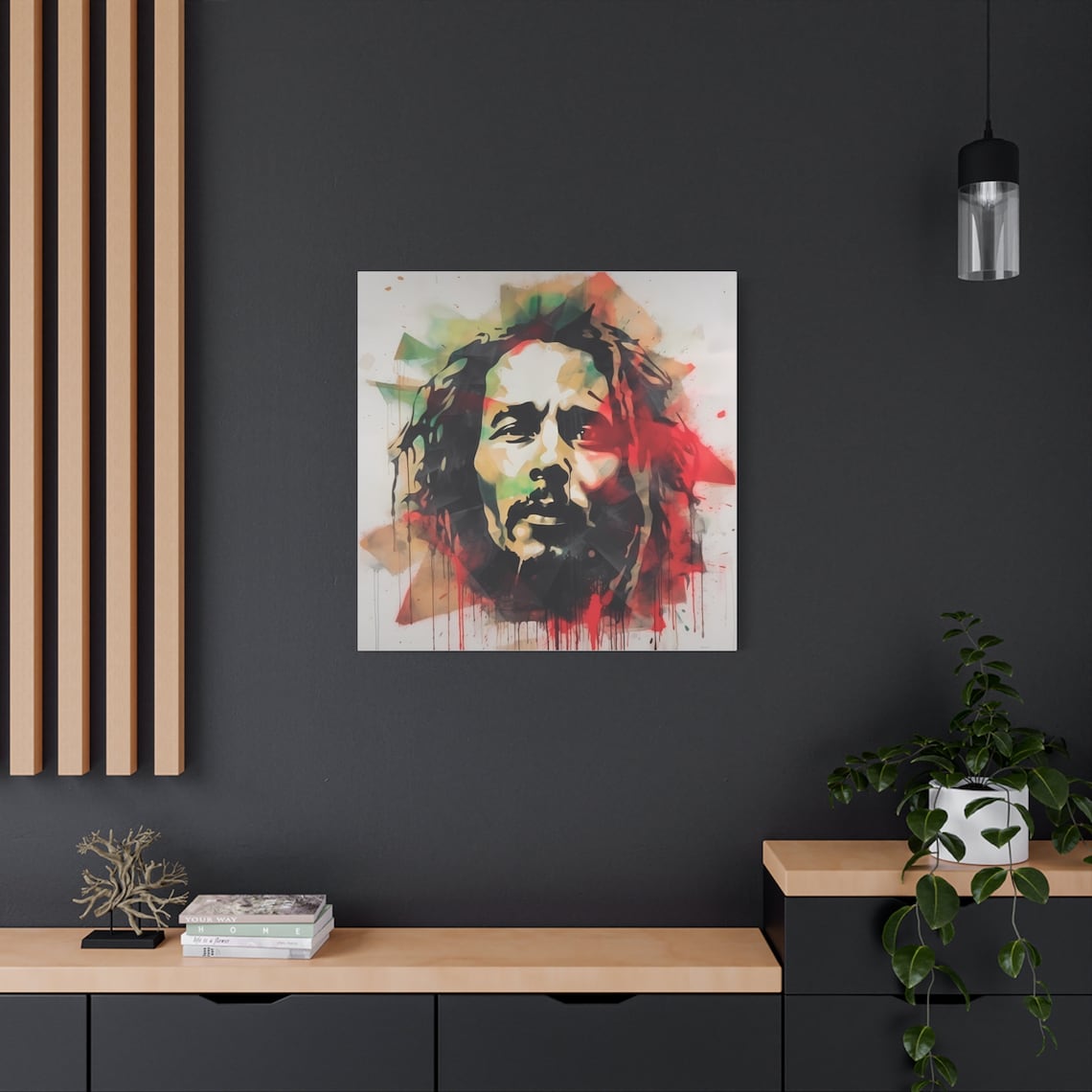 Bob Marley Fan Art Print on Stretched Canvas Matte Canvas, Stretched, 1 ...