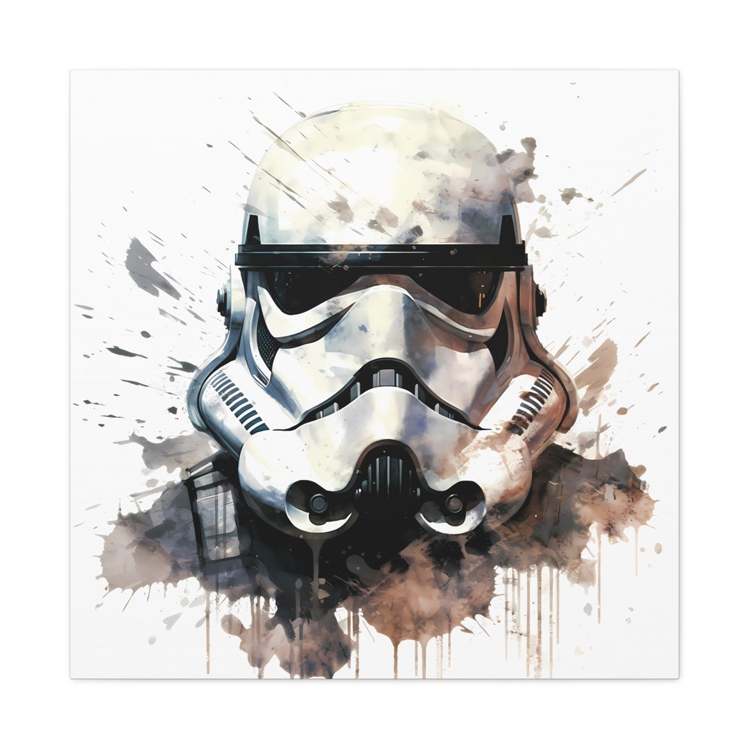 Storm Trooper Fan Art Print on Stretched Canvas - Matte Canvas ...