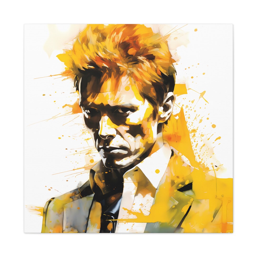 David Bowie Fan Art Print on Stretched Canvas - Matte Canvas, Stretched ...