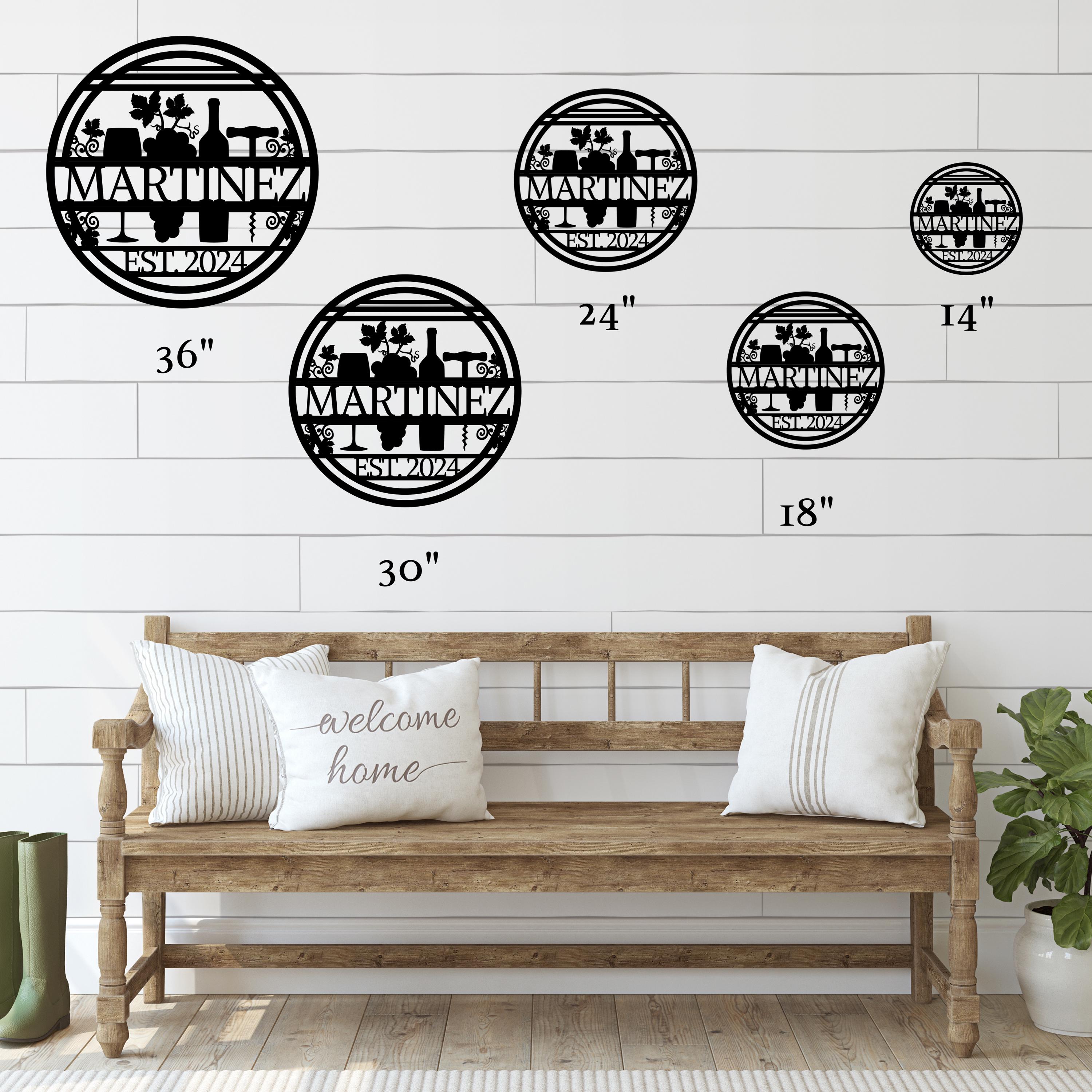 Custom Wine Cellar Metal Wall Art, Personalized Wine Sign, Metal Wine ...